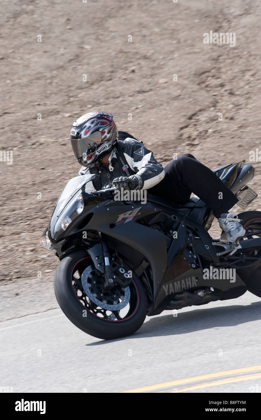Motorcycle rider on mulholland highway hi-res stock photography and ...