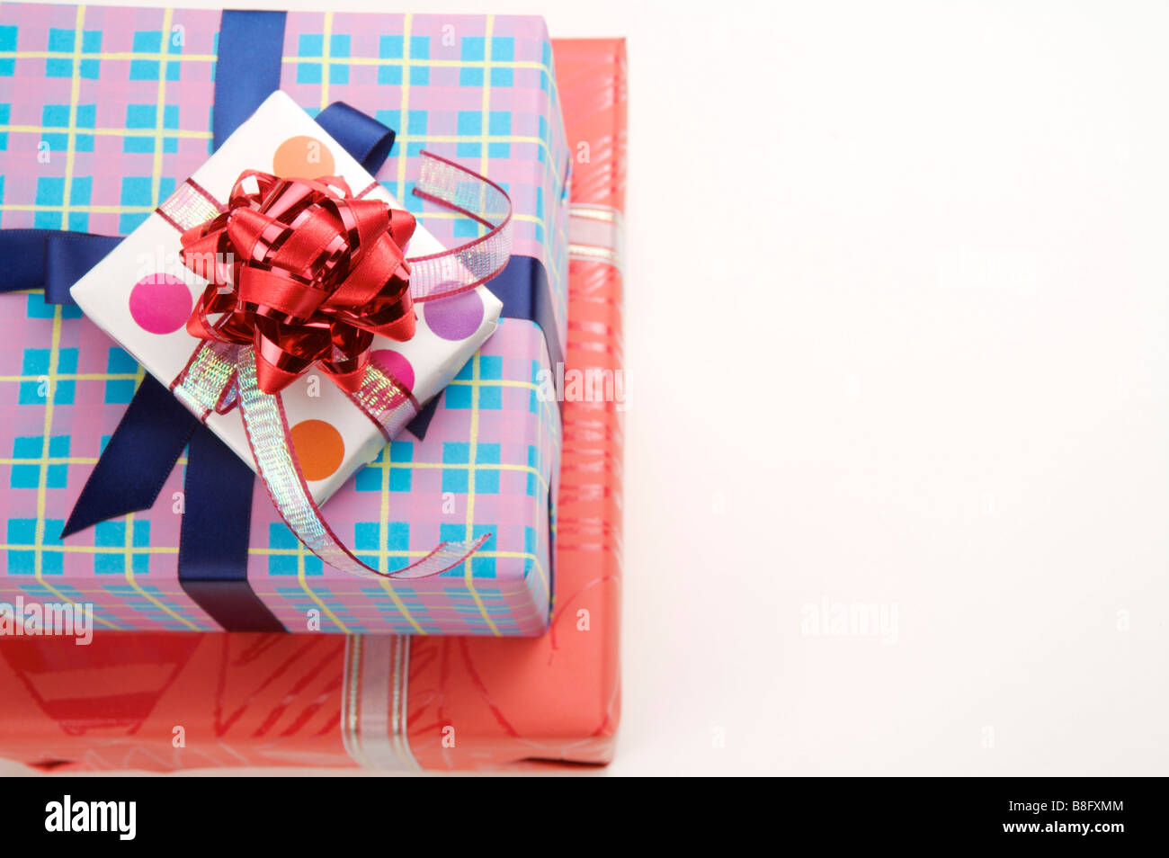 Close up of wrapped presents Stock Photo - Alamy