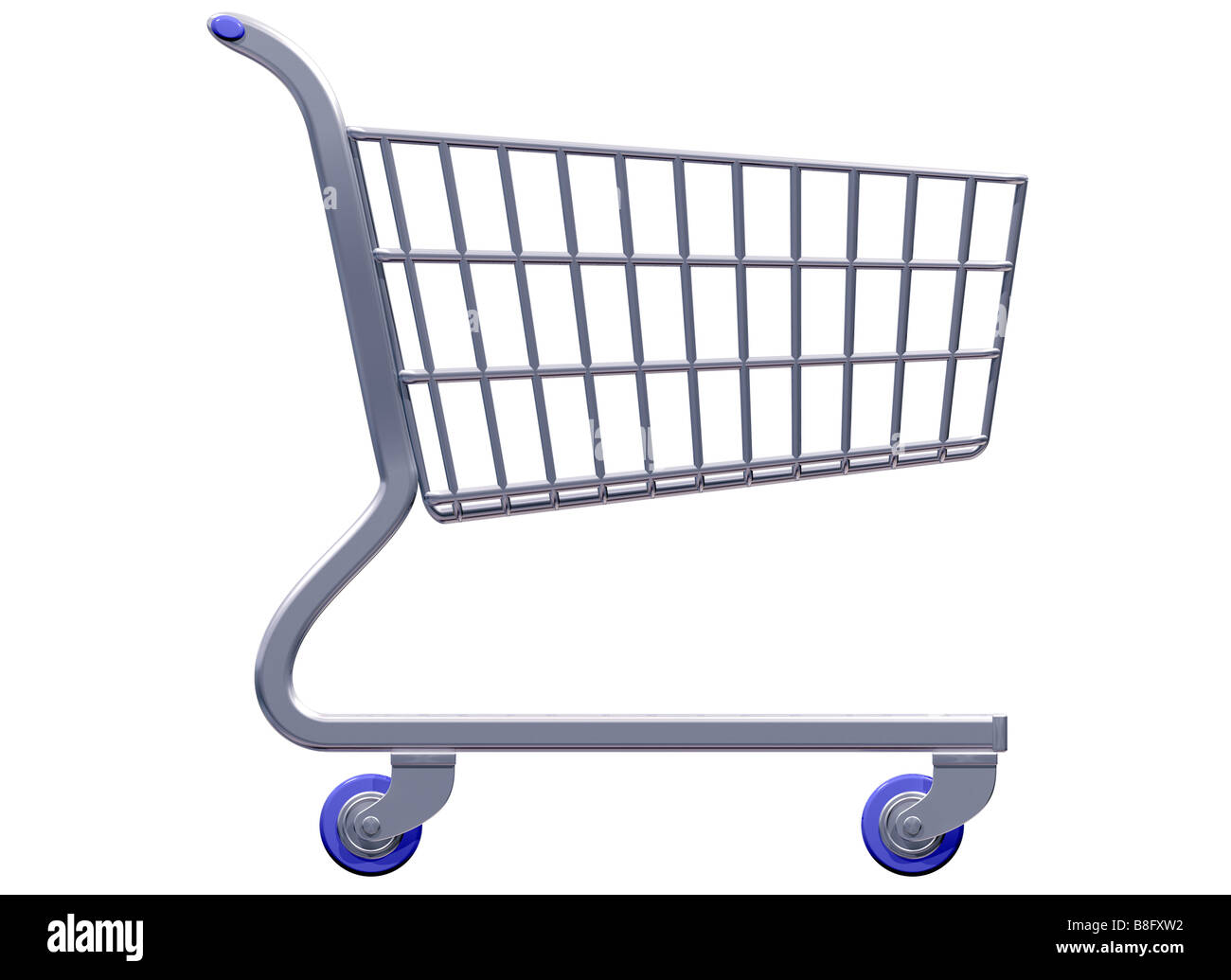 Isolated illustration of a stylized shopping cart side on Stock Photo ...
