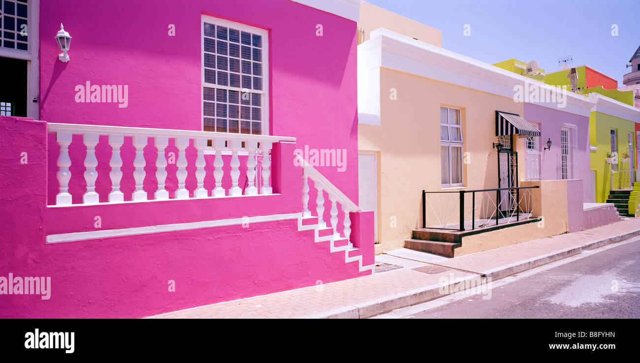 Colourful housing in Bo Kaap in Cape Town in South Africa in Sub ...