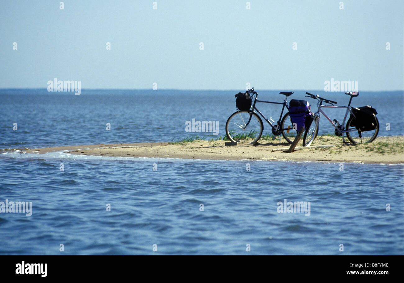 two bicycles on a beach Stock Photo - Alamy