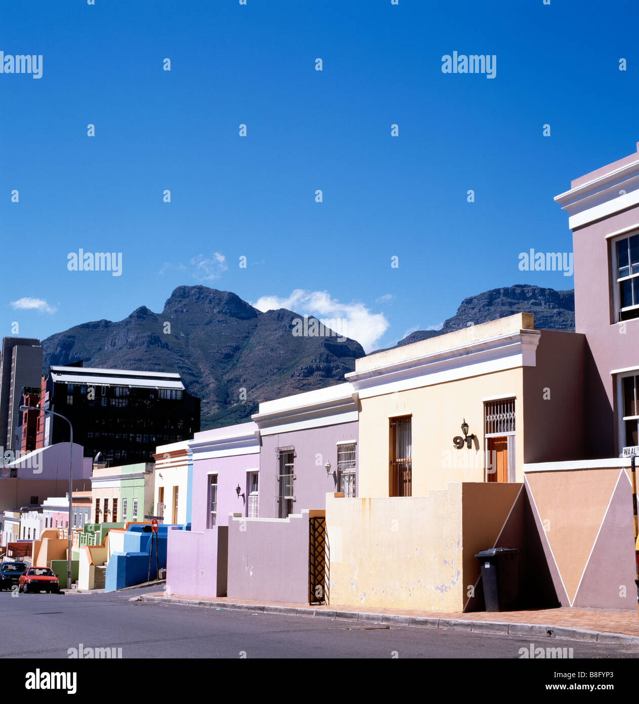 Colourful housing in Bo Kaap in Cape Town in South Africa in Sub ...
