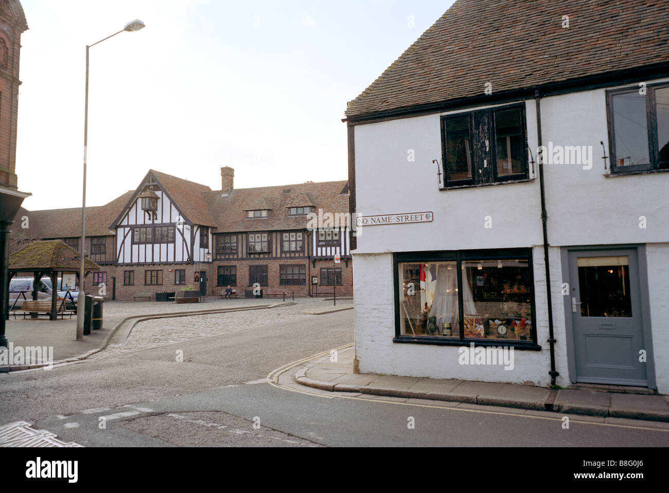 No name Street in Sandwich in Kent in England in Great Britain in the ...