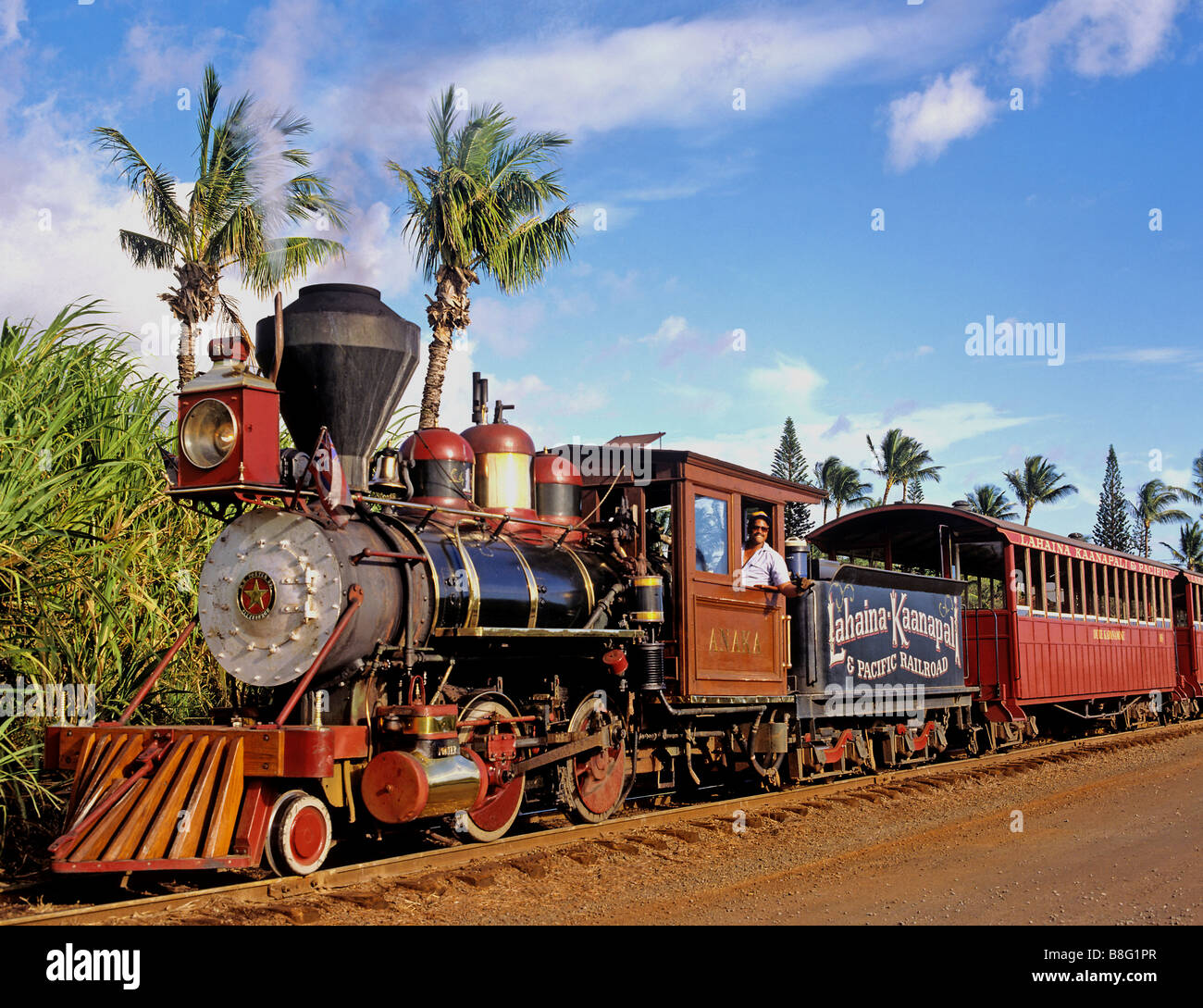 1984 Sugar Cane Train Kaanapali Maui Hawaii USA Stock Photo - Alamy