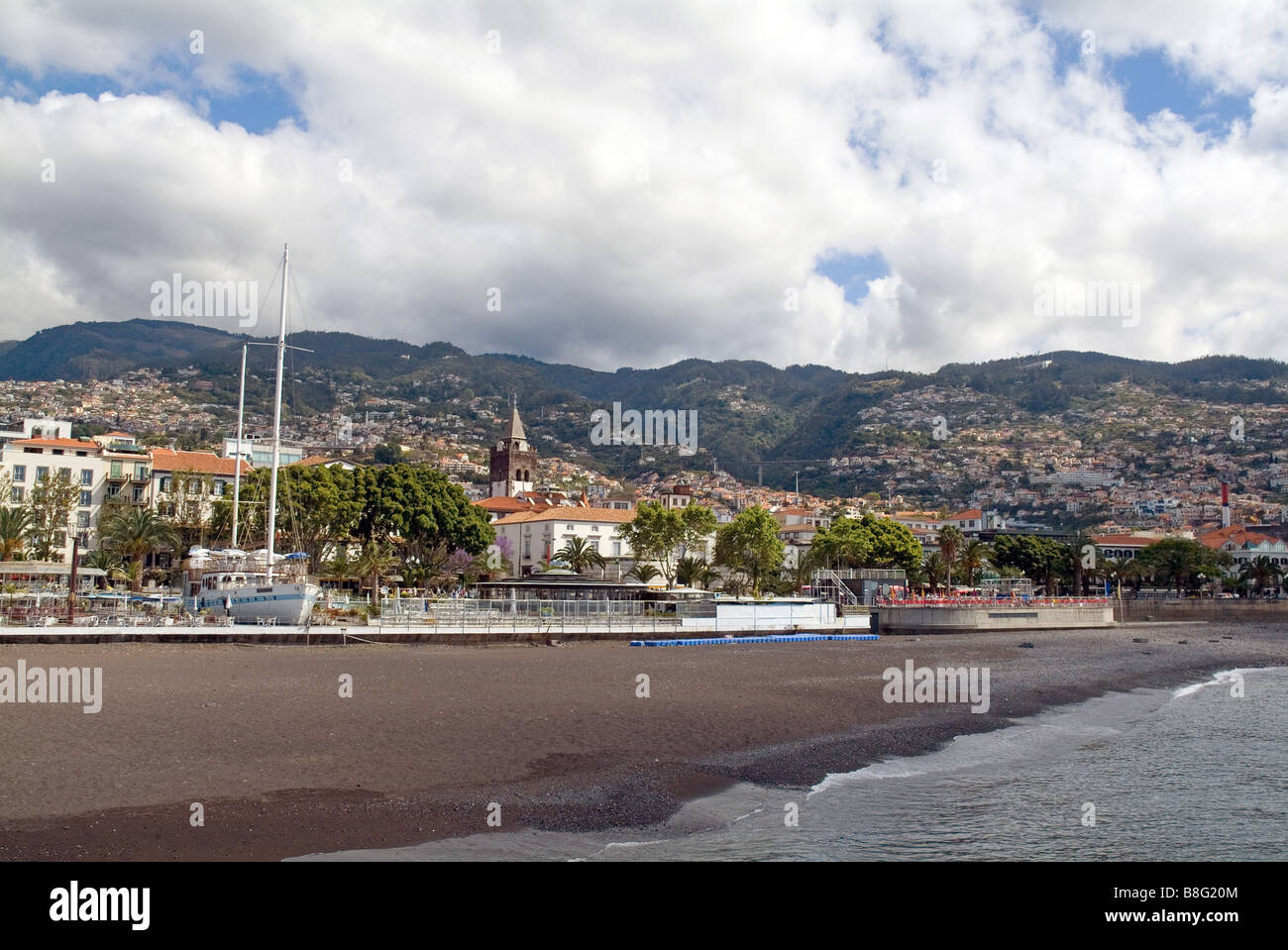 funchal beach, madeira Stock Photo - Alamy