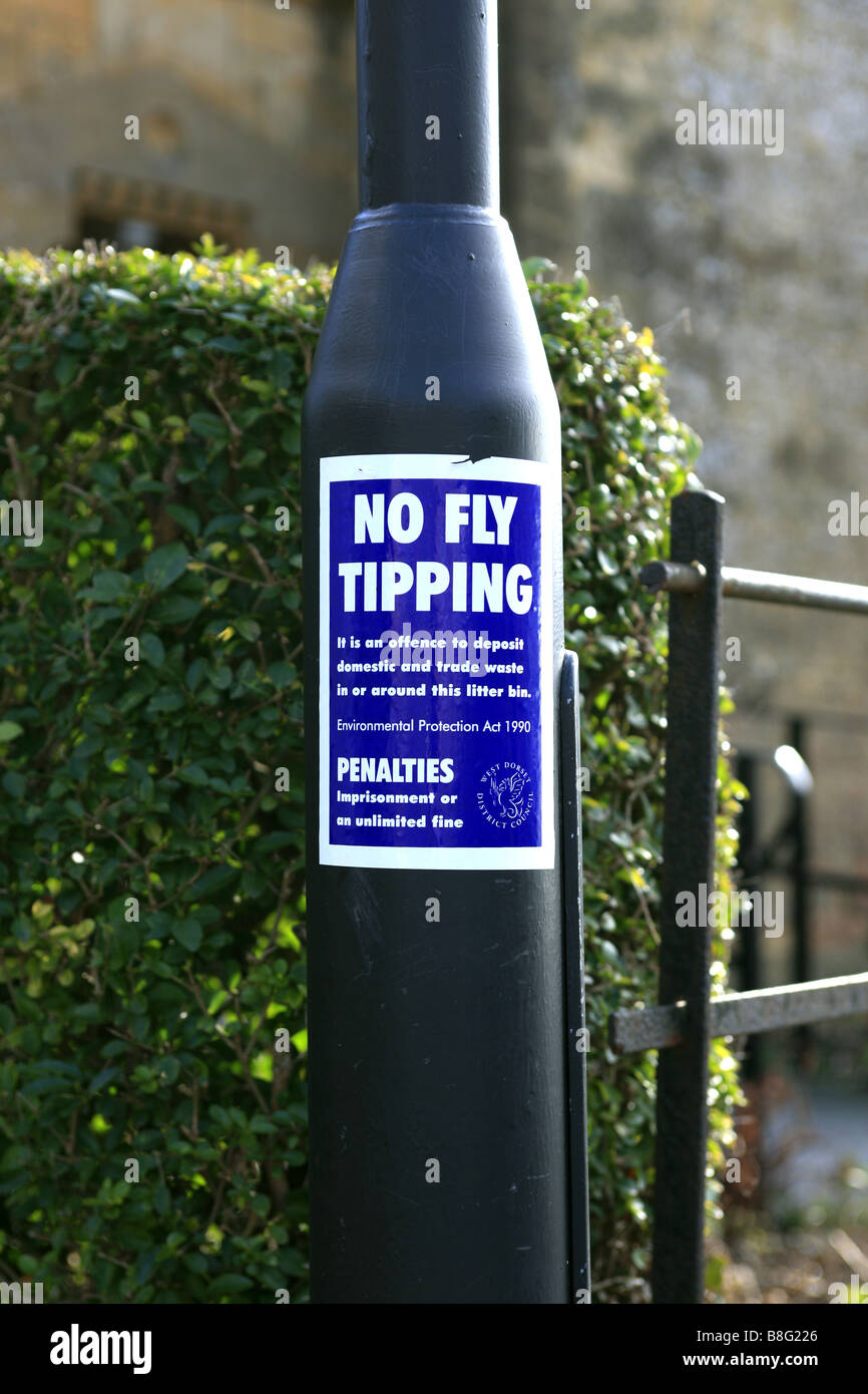 A No Fly Tipping sign Stock Photo - Alamy