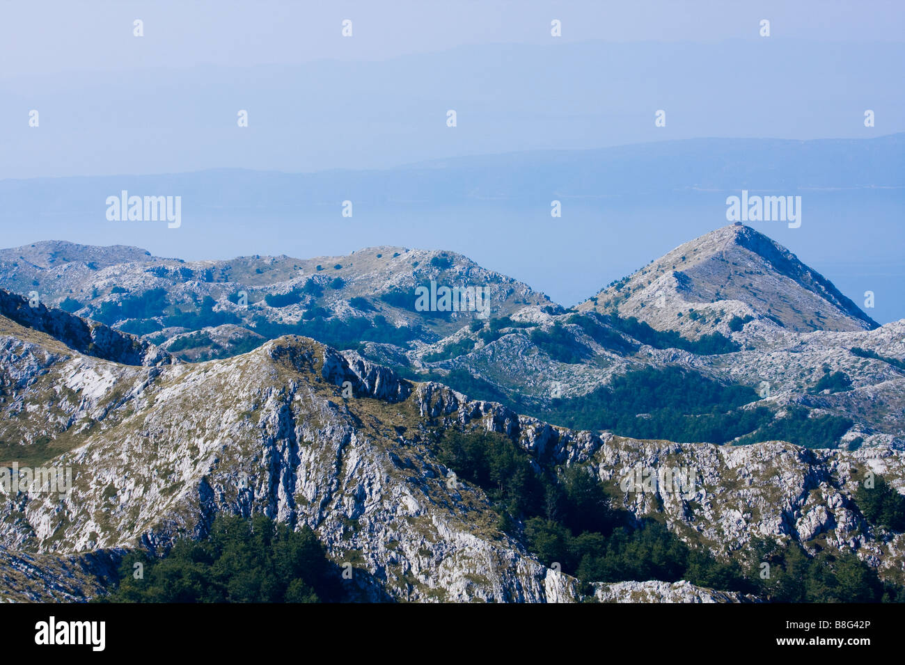 Croatia,Biokovo National Park,view from top of Sv. Jure mountain Stock ...