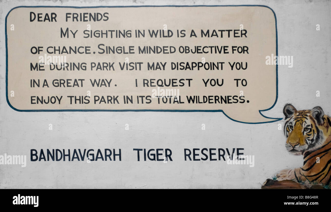 Bandhavgarh tiger reserve sign hi-res stock photography and images - Alamy