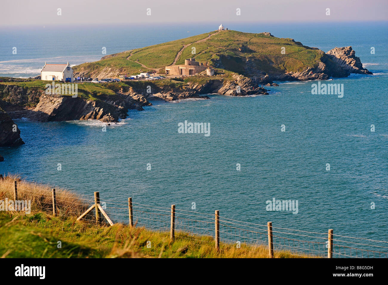 Newquay Headland Cornwall Stock Photo - Alamy