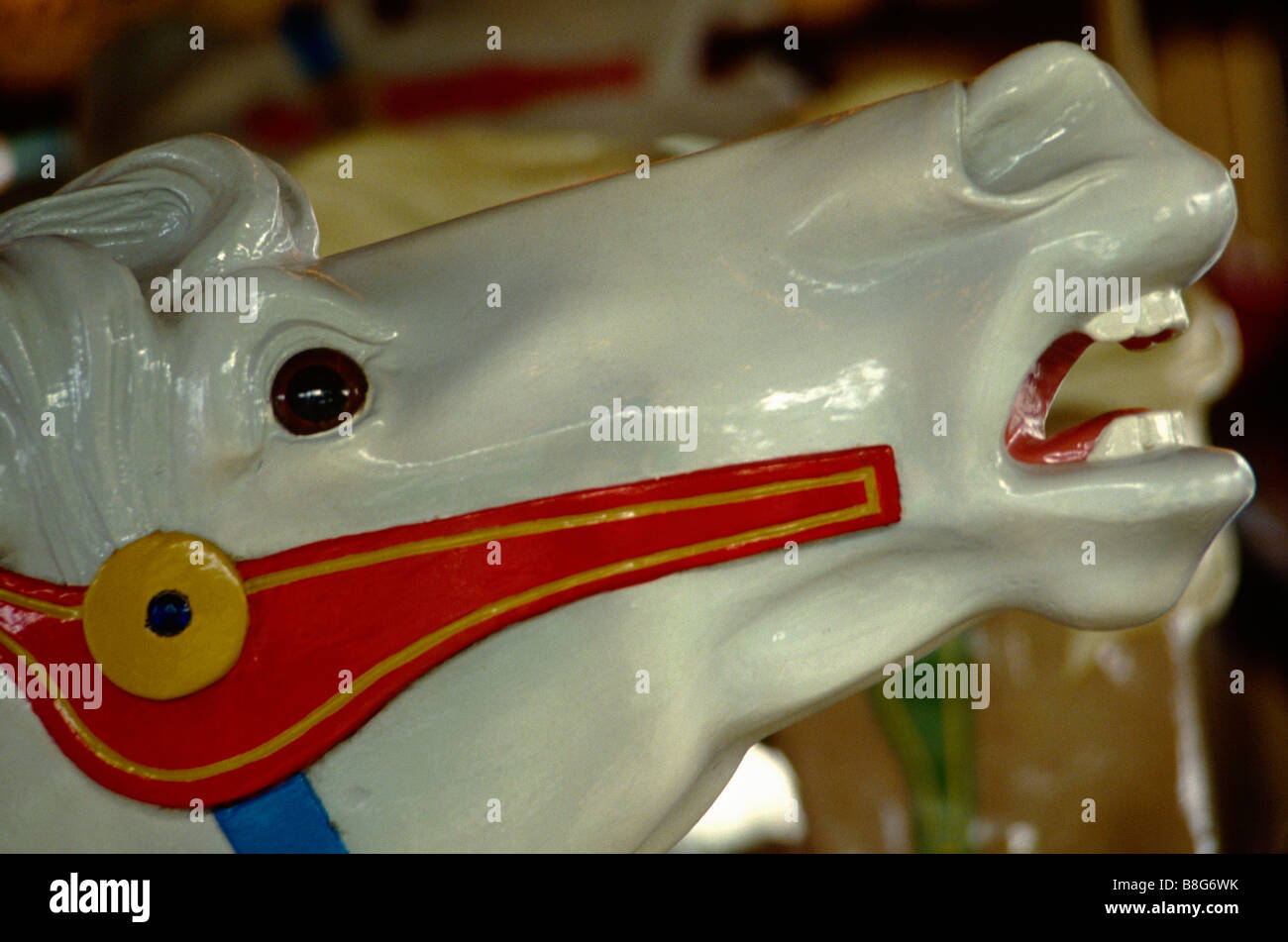 Carousel Horse's Head Stock Photo - Alamy