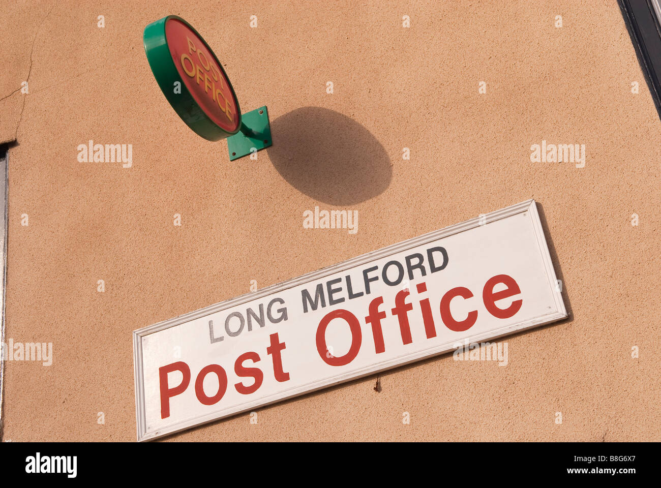 The post office sign at Long Melford,Suffolk,Uk Stock Photo - Alamy
