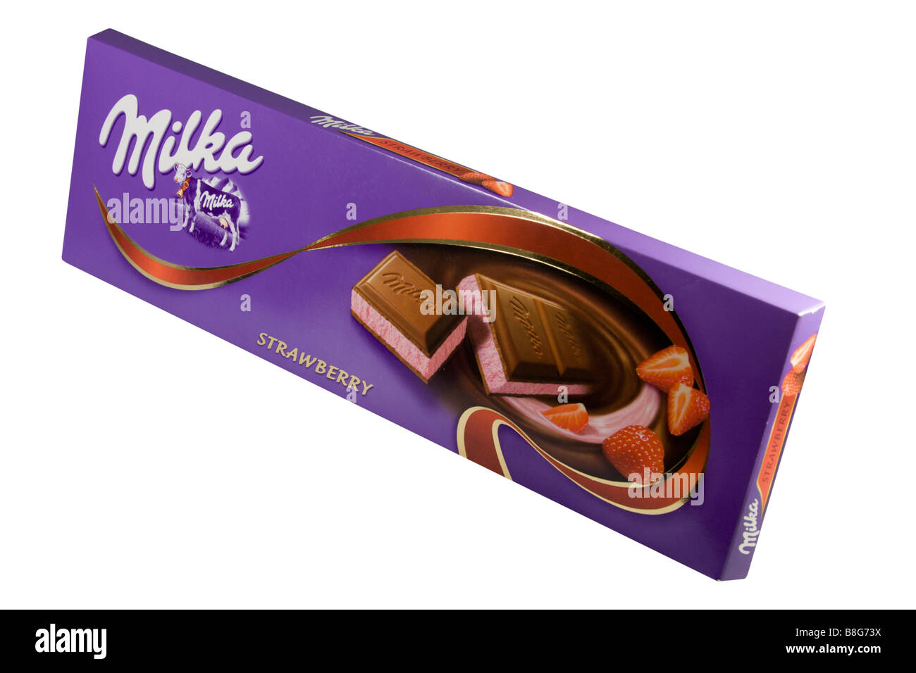 Milka chocolate isolated on white background Stock Photo - Alamy