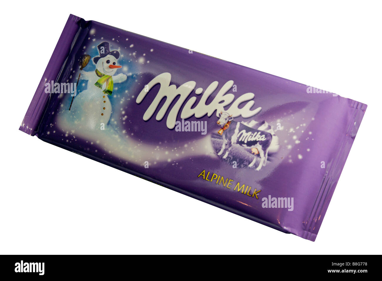 Milka chocolate isolated on white background Stock Photo - Alamy