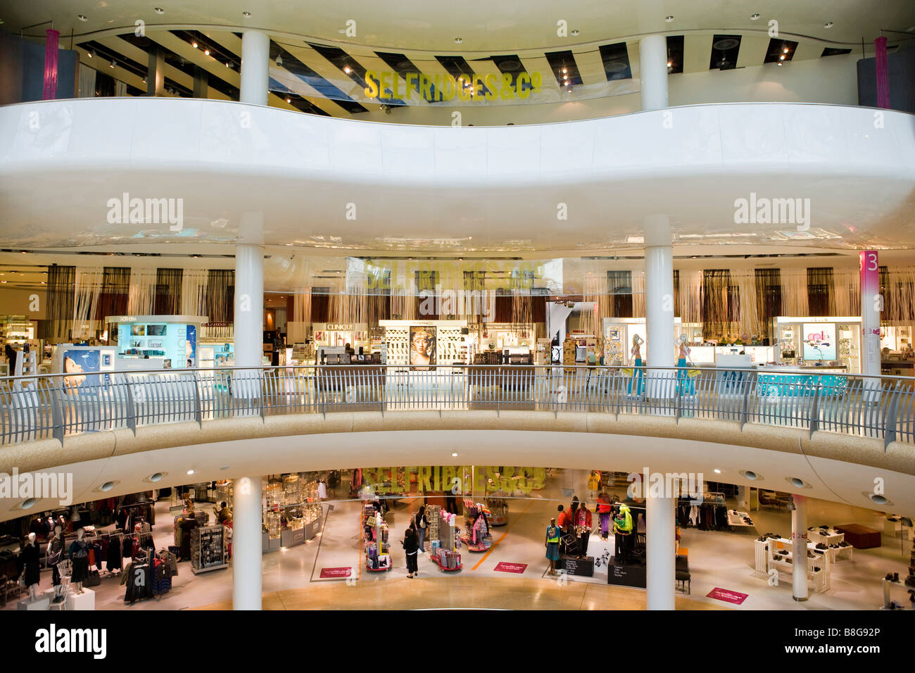 Selfridge & Co Birmingham shopping levels Stock Photo - Alamy