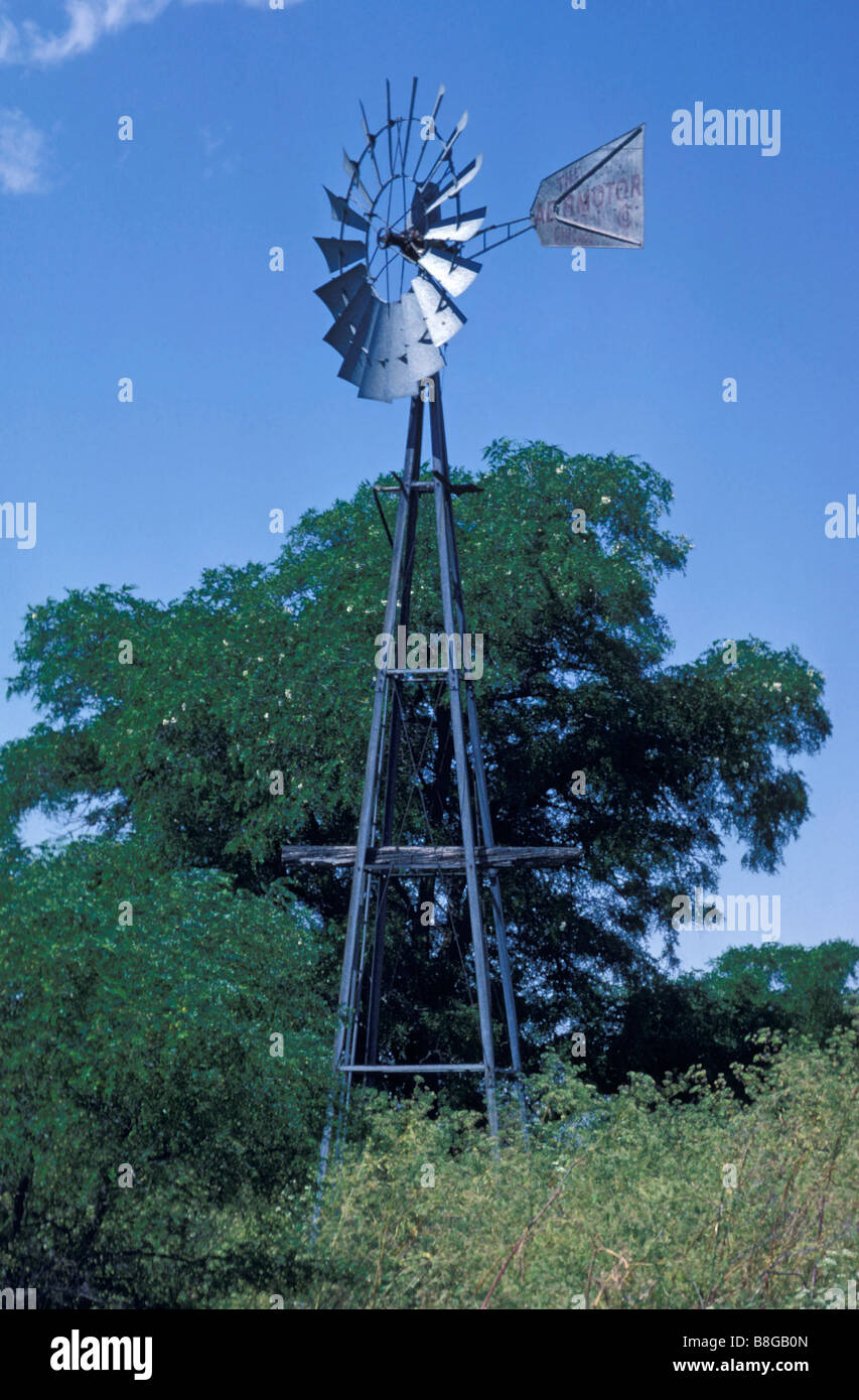 Windmill on farm Stock Photo - Alamy