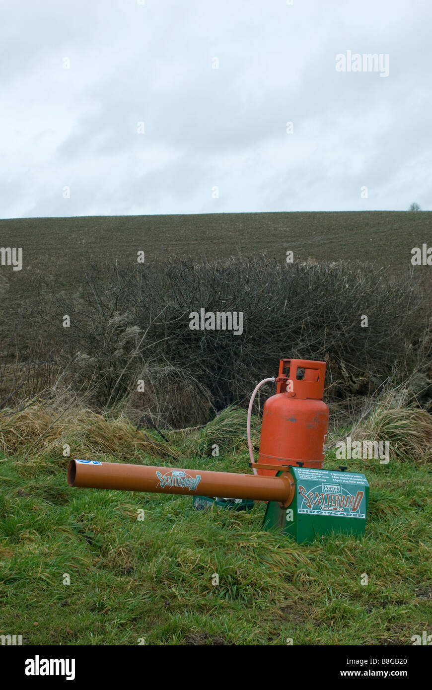 Scatterbird bird scarer gas gun as used by english farmers to keep ...