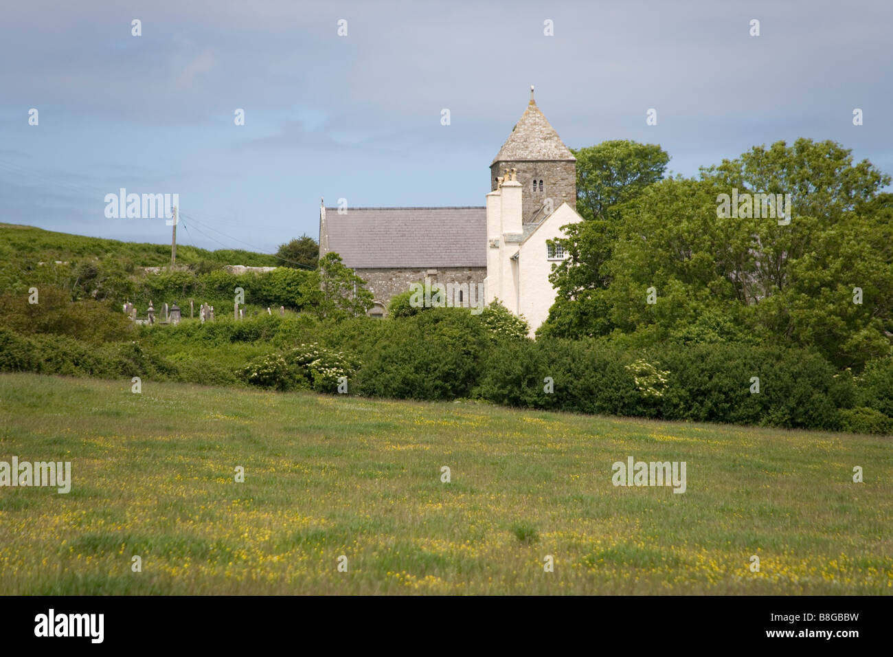 St Seiriol's Priory Church, Penmon, Anglesey, North Wales Stock Photo ...