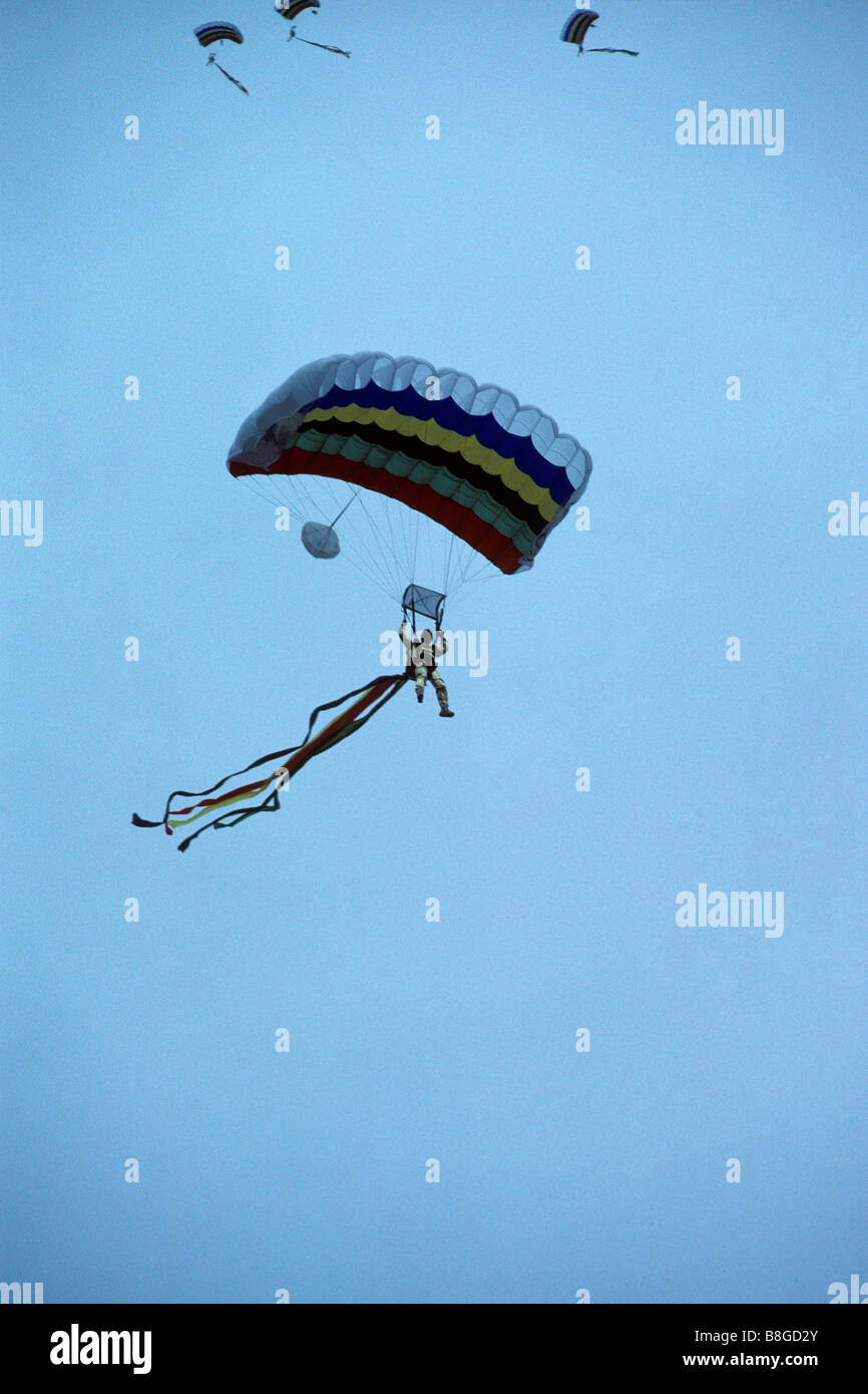 Sky diver floating in the air Stock Photo - Alamy