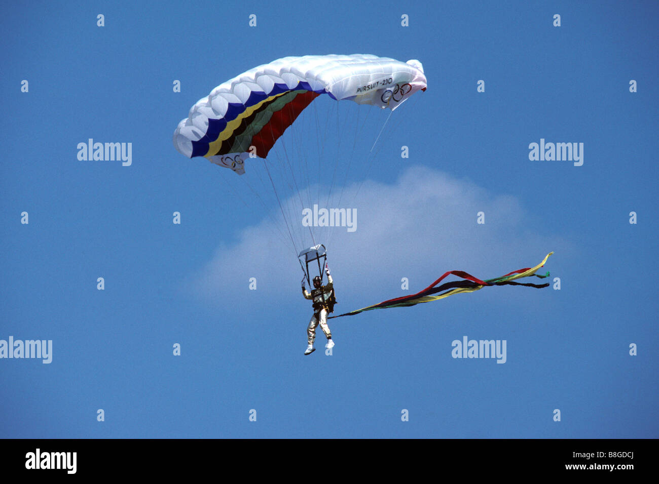 Sky diver floating in the air Stock Photo - Alamy