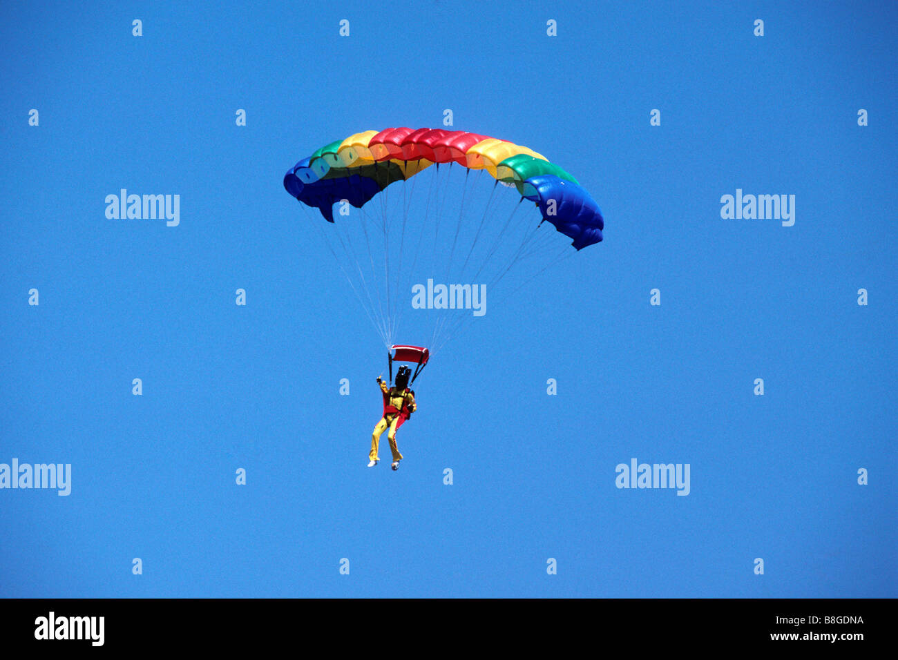 Sky diver floating in the air Stock Photo - Alamy