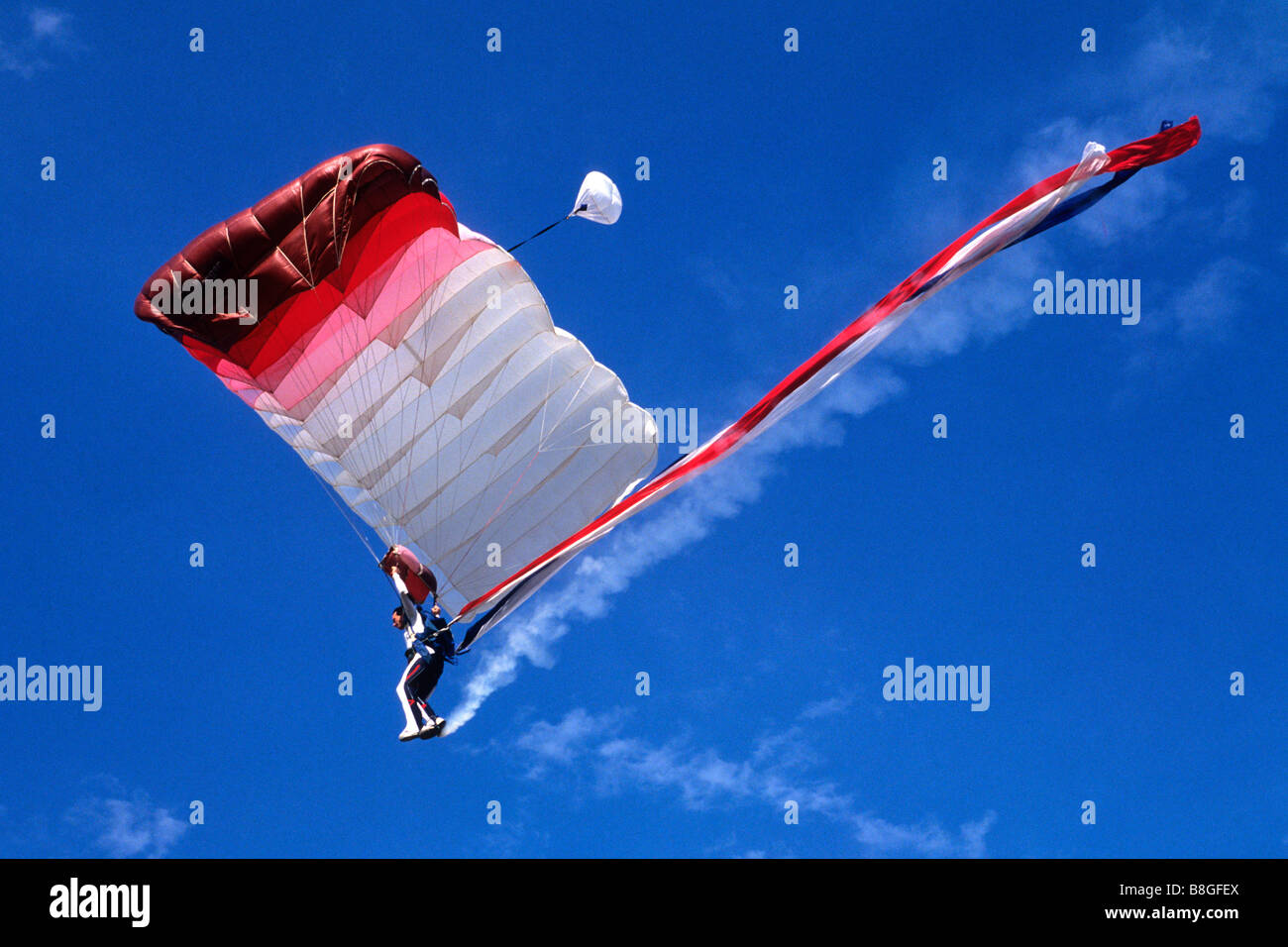Sky diver floating in the air Stock Photo - Alamy