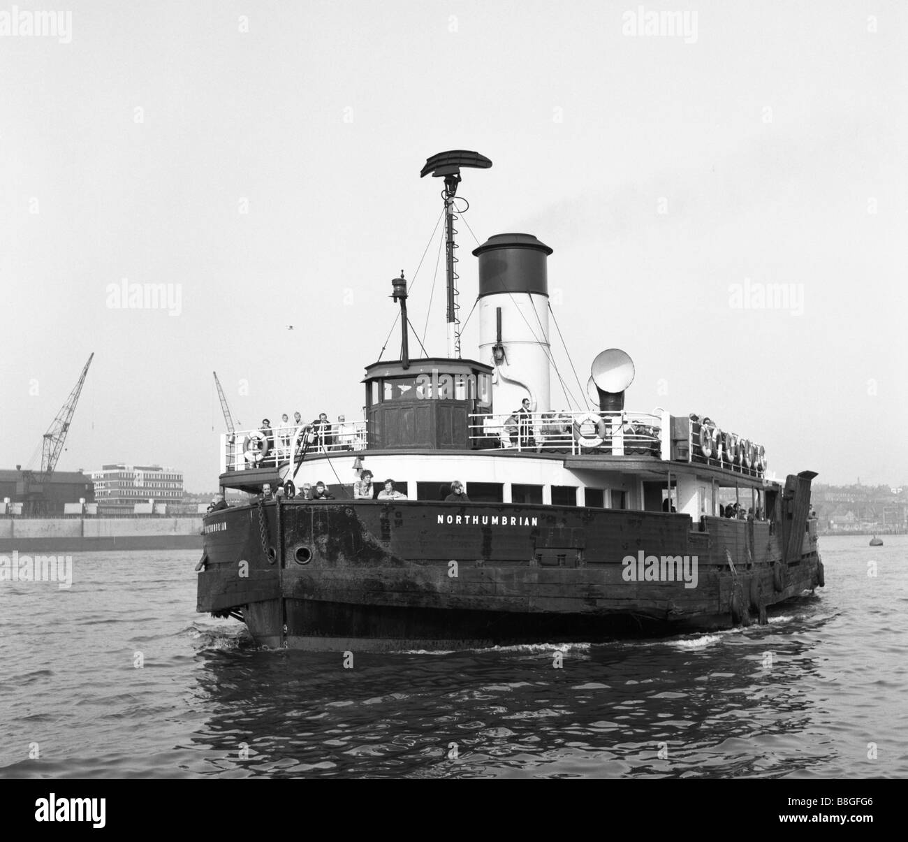 The river Tyne steam ferry Northumbrian circa 1970, north east England ...