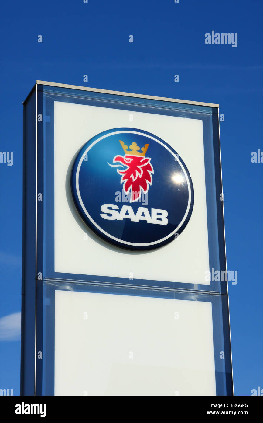A Saab dealership in a U.K. city Stock Photo - Alamy