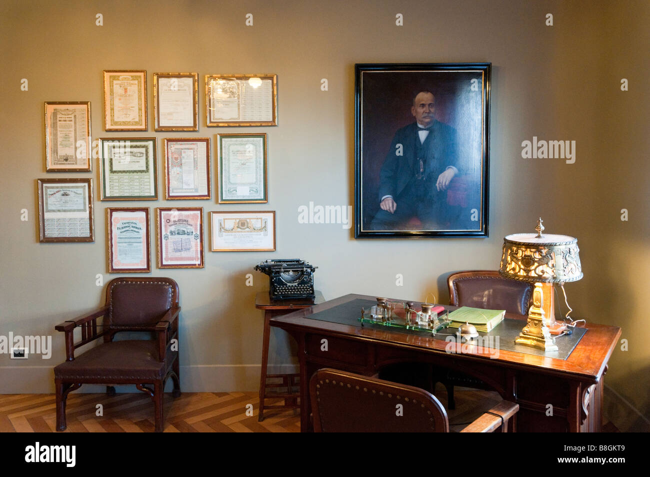 Early 20th century office in Casa Mila by Antoni Gaudi, Barcelona ...