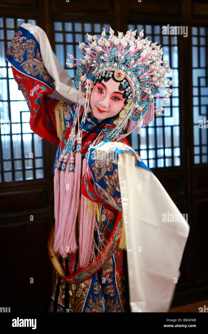 Actress Dressing As Beijing Opera Characters,China Stock Photo - Alamy
