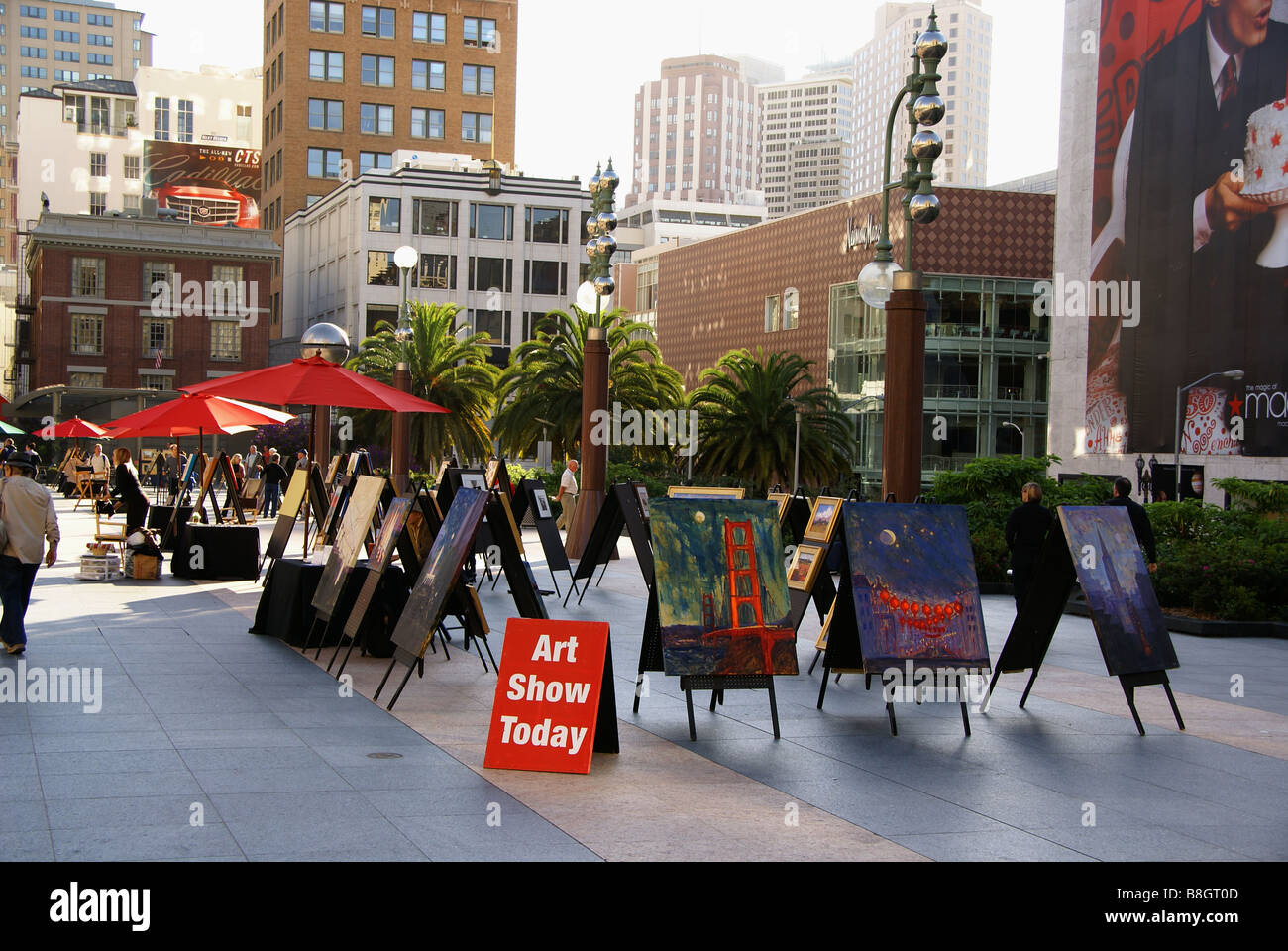 Art show on Union Square, San Francisco Stock Photo - Alamy