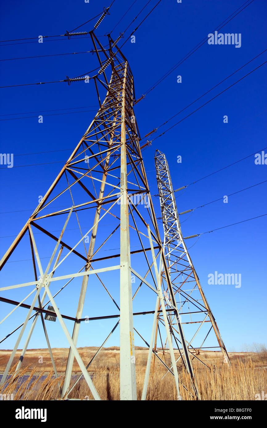 electric/power transmission towers Stock Photo - Alamy