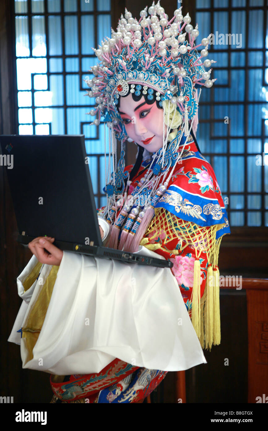Actress Dressing As Beijing Opera Characters,China Stock Photo - Alamy