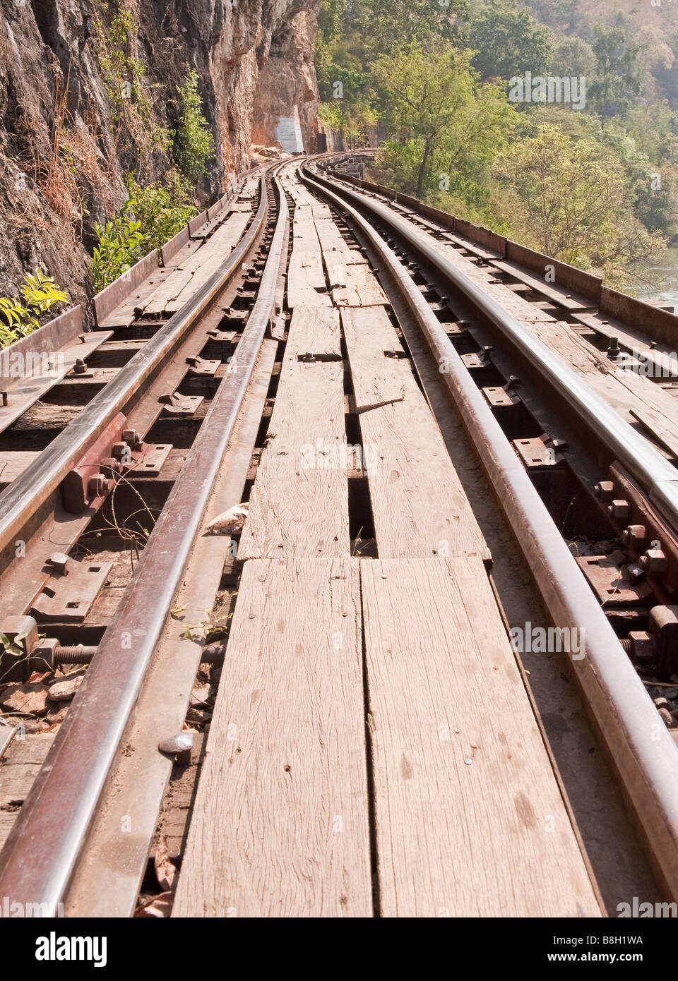 Thai railway track Stock Photo - Alamy