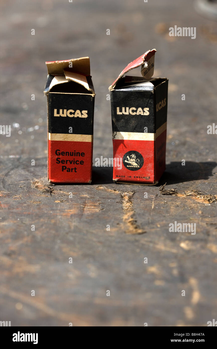 Lucas Service Part Boxes Stock Photo - Alamy