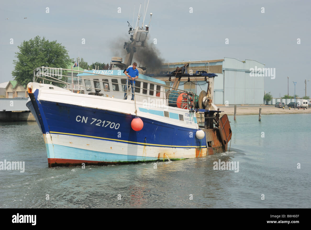Courseulles sur mer Calvados Trawler Stock Photo - Alamy