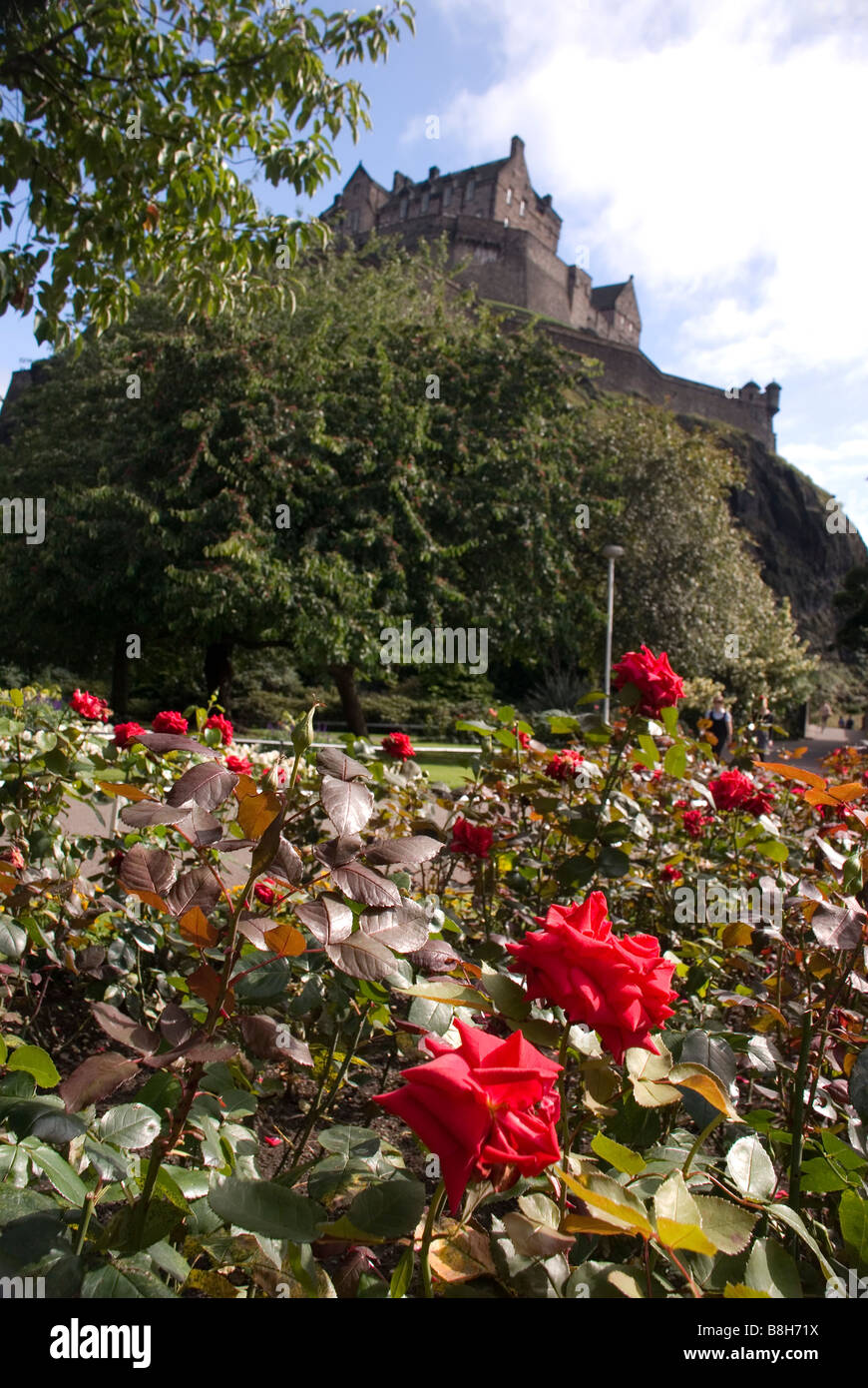 Edinburgh Castle & Princes Street Gardens, Edinburgh, Midlothian ...