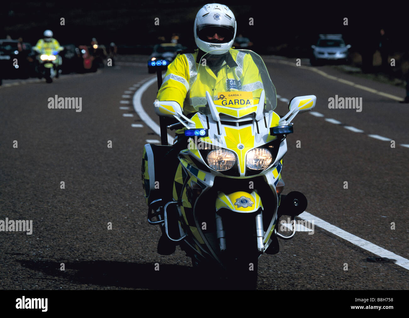 motorcycle police man on duty on irelands road system Stock Photo - Alamy