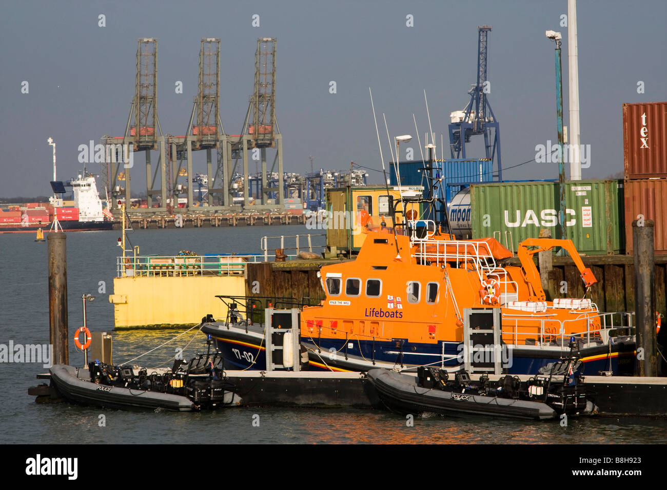 rnli lifeboat harwich harbour quay essex england uk gb Stock Photo - Alamy