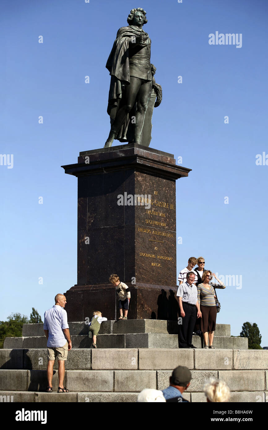 Statue of King Gustav III, Stockholm, Sweden Stock Photo - Alamy