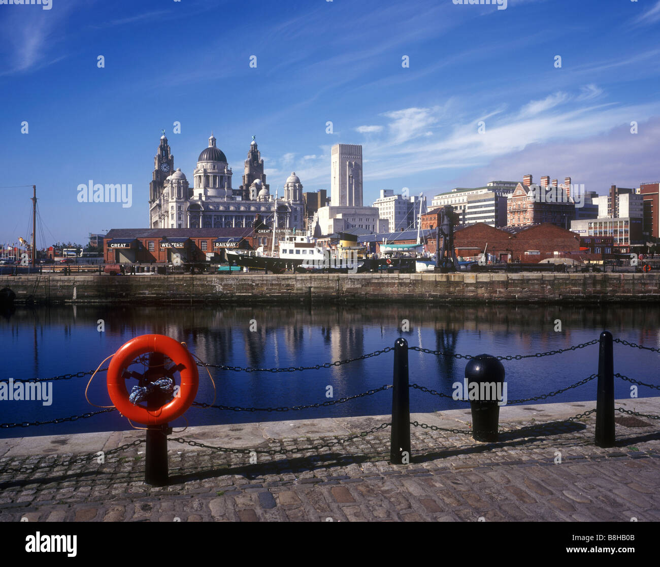 Liverpool - Maritime Museum and waterfront buildings viewed from the ...