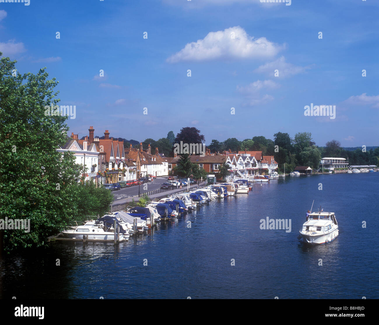 View from Henley Bridge which spans the River Thames at Henley-on ...