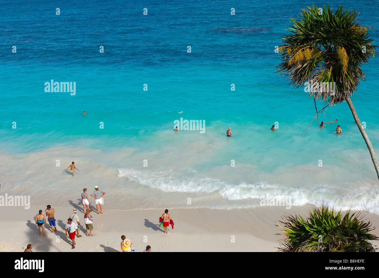 Beach at Mayan ruins of Tulum 1200 1524 Tulum Quintana Roo state Mayan ...