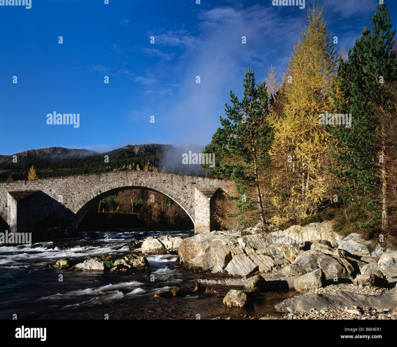 Bridge of Dee at Invercauld near Braemar, Deeside, Aberdeenshire ...