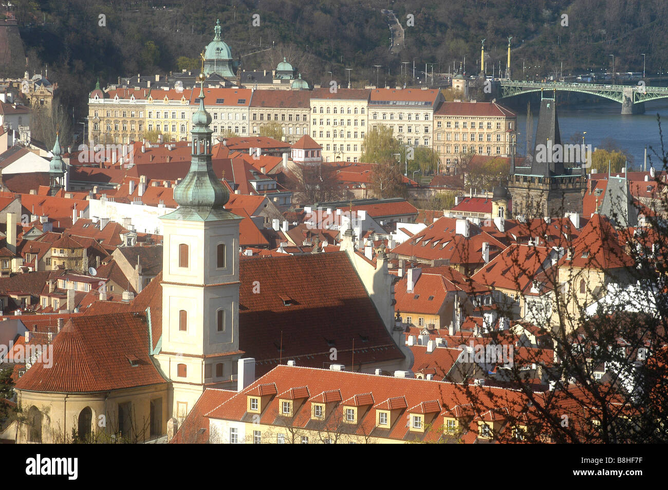 aerial view of Prague city, Praha, Republic Czech Stock Photo - Alamy