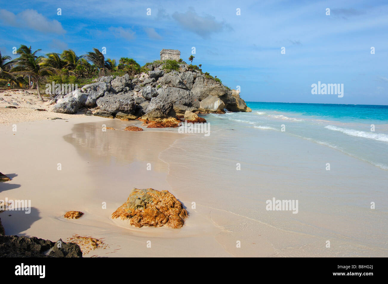 Beach at Mayan ruins of Tulum 1200 1524 Tulum Quintana Roo state Mayan ...