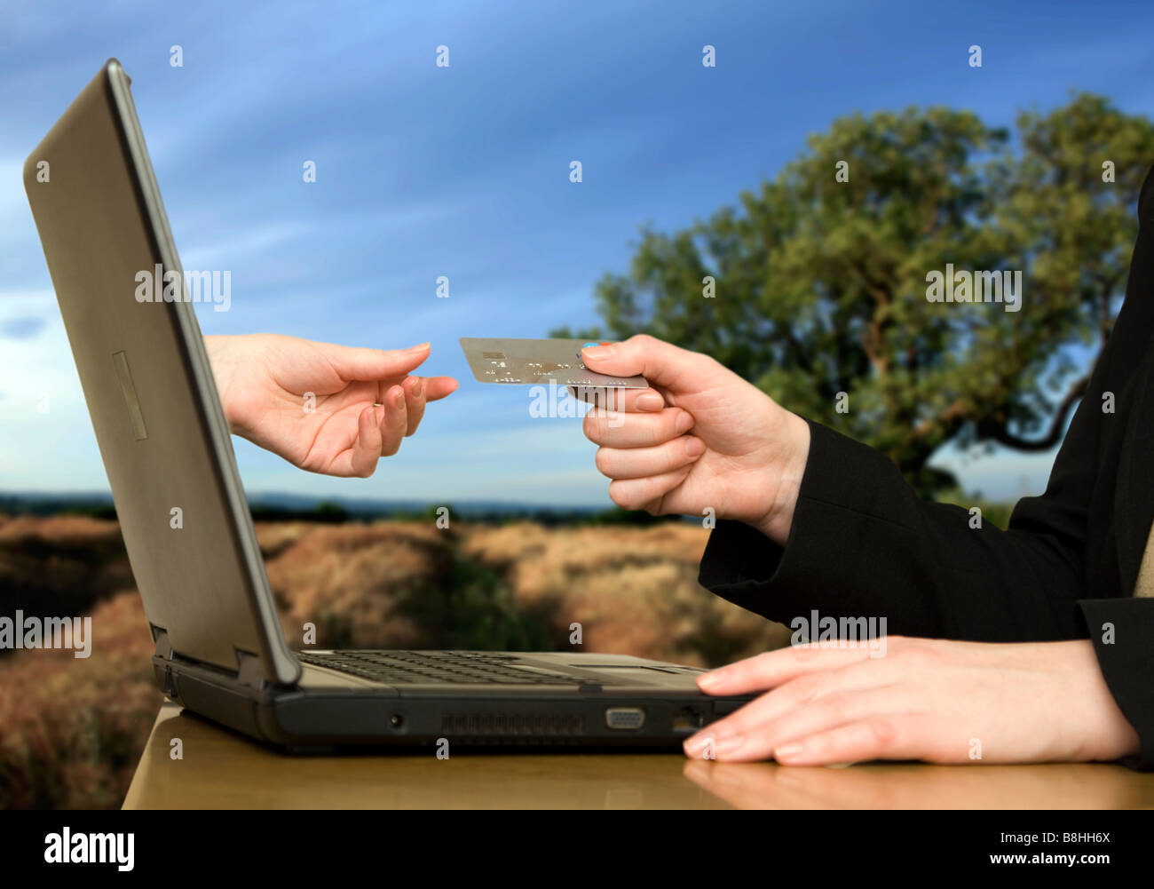 Over the internet hi-res stock photography and images - Alamy