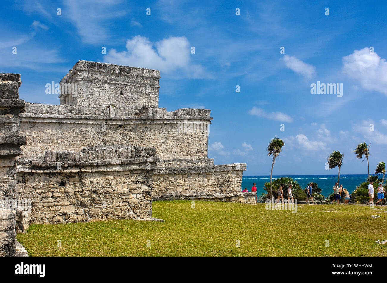 The castle El Castillo Mayan ruins of Tulum 1200 1524 Tulum Quintana ...