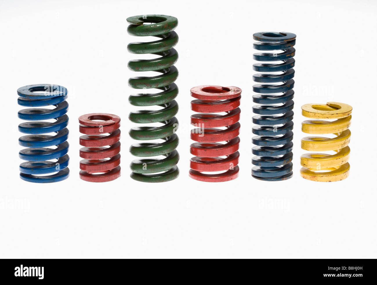 Colored industrial springs in the studio Stock Photo - Alamy