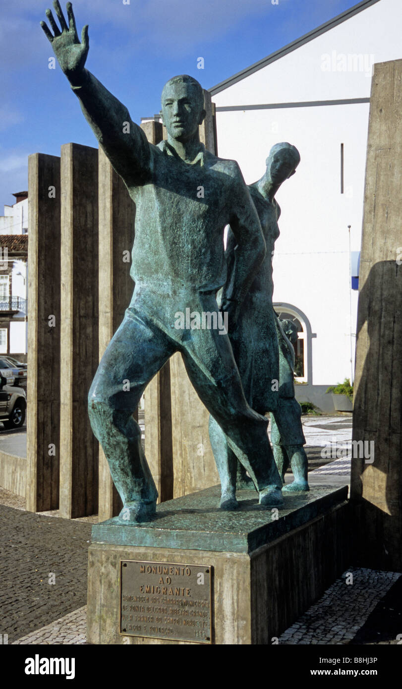 A statue in Ponta Delgada, Sao Miguel, the Azores, commemorating those ...