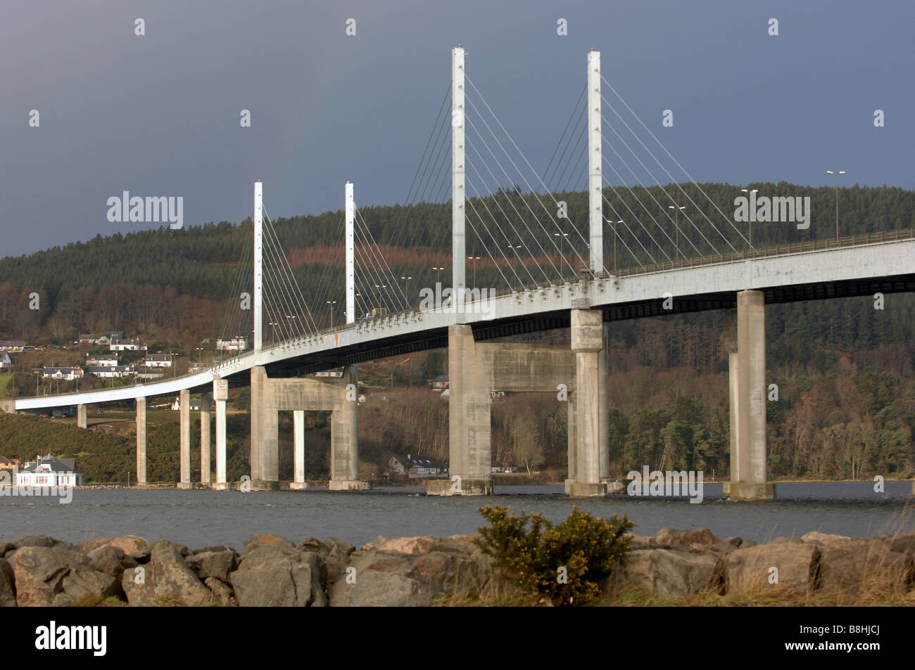 The Kessock Bridge crosses the Beauly Firth, an inlet of the Moray ...